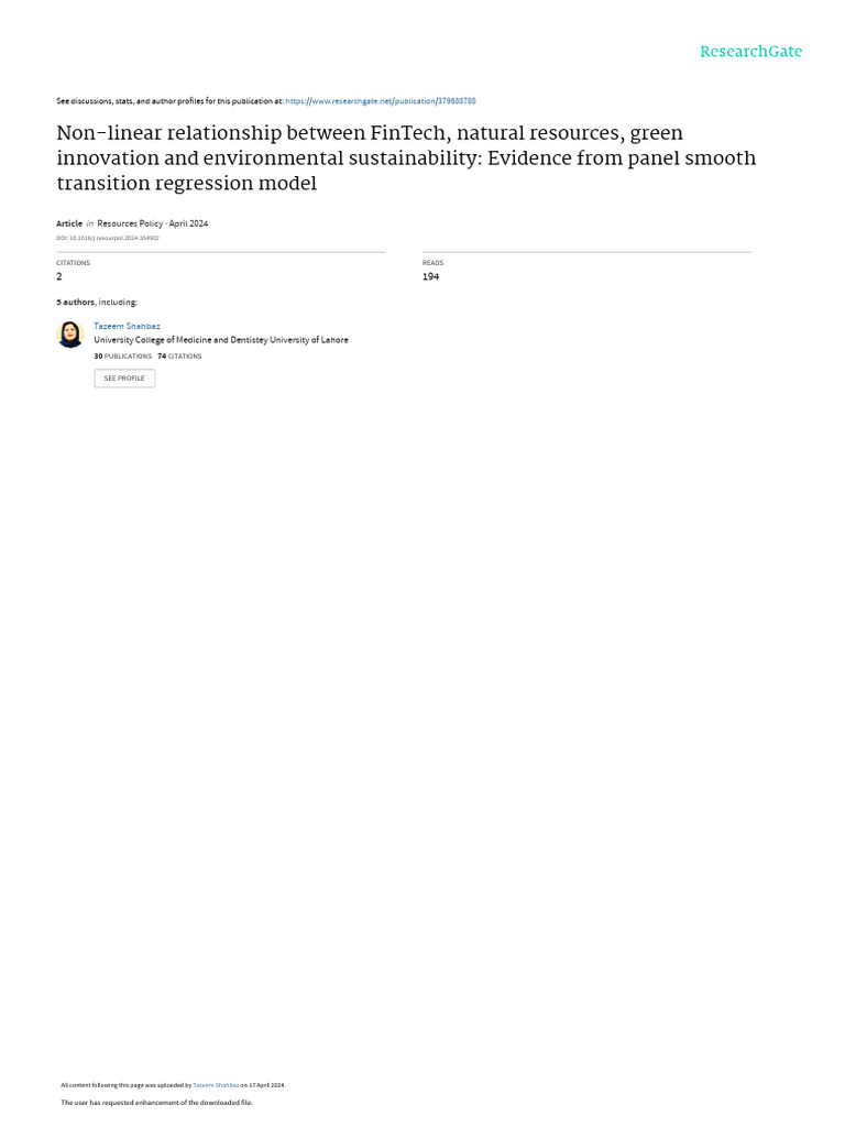 ArticleinResourcepolicy 1 | PDF | Sustainability | Climate Change