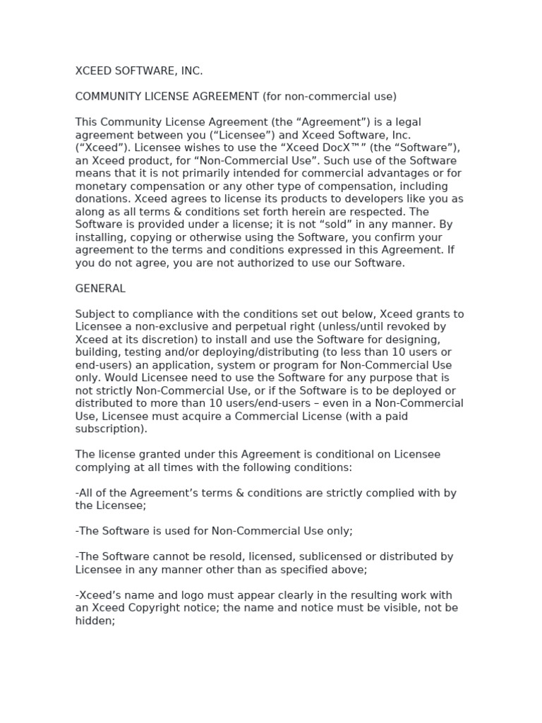 1_XCEED SOFTWARE | PDF | License | Justice