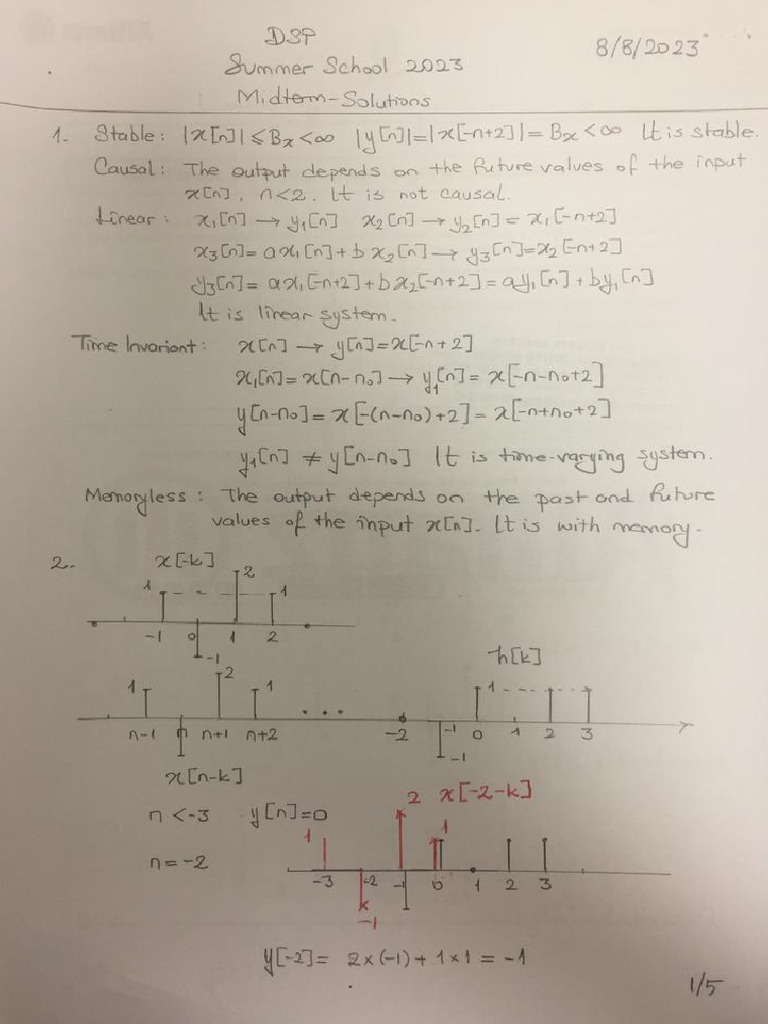 DSP MT Sol Summer 23 | PDF