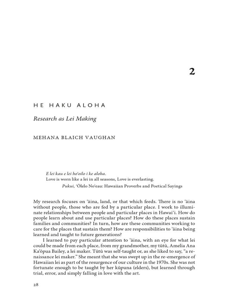 Vaughan He Haku Aloha | PDF