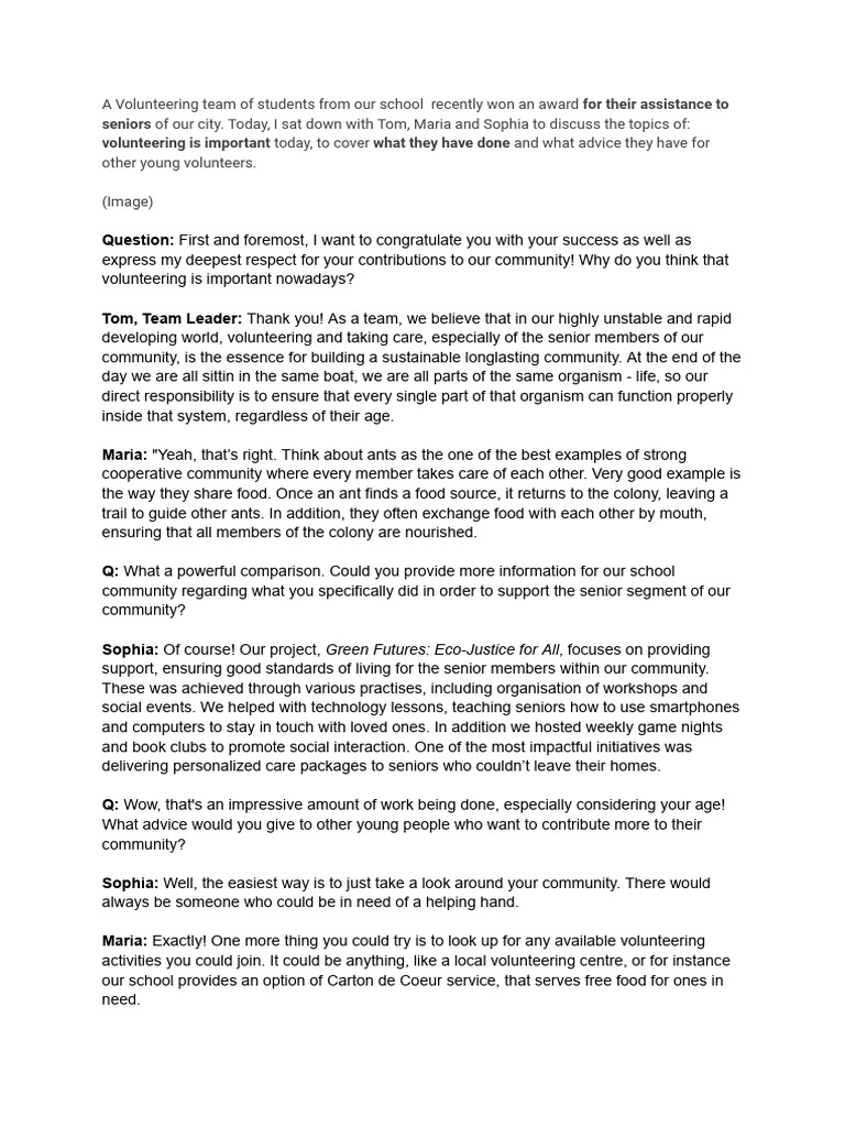 Interview English B | PDF