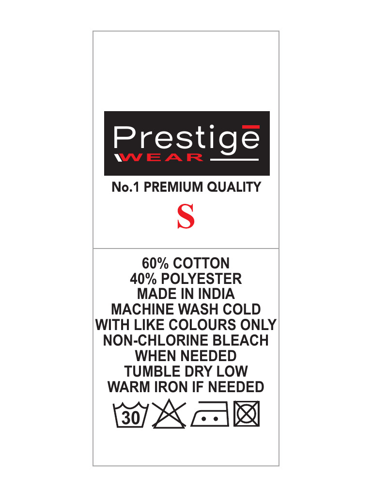 Prestige Wear Label 2 | PDF