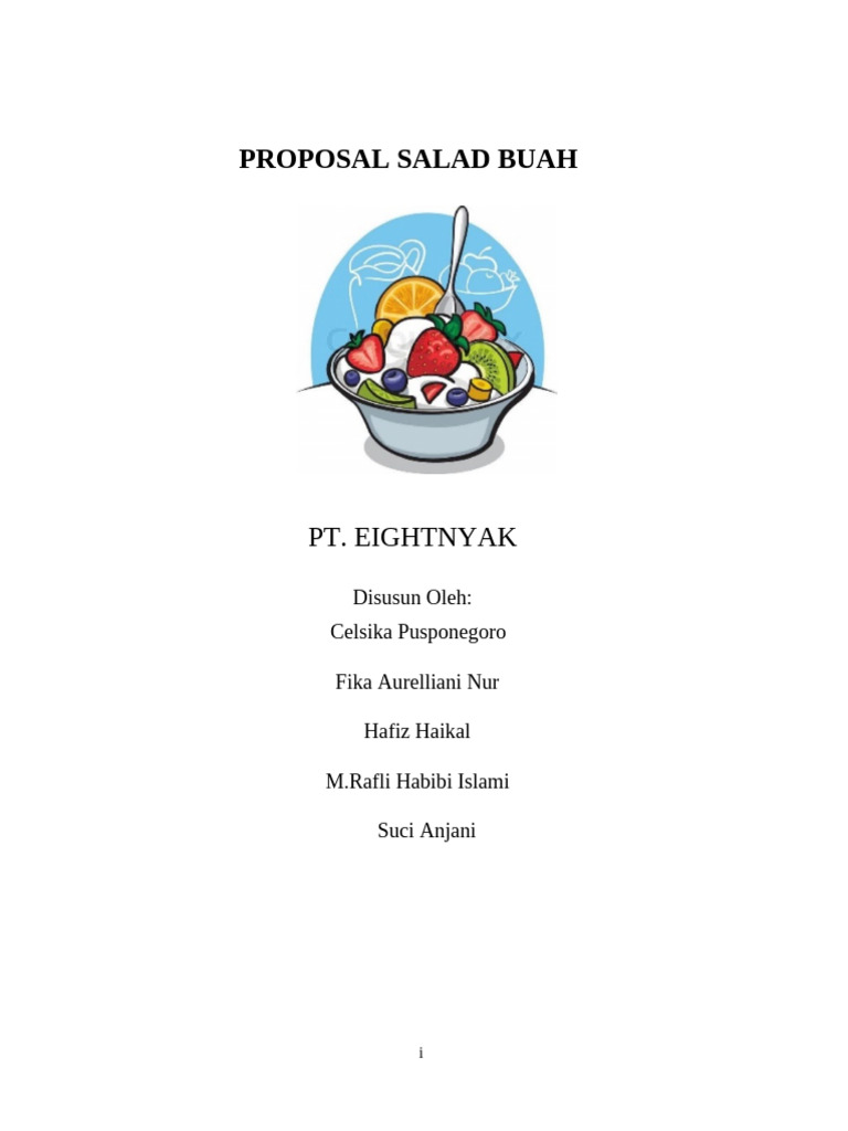Proposal Usaha Salad Buah Sehat | PDF