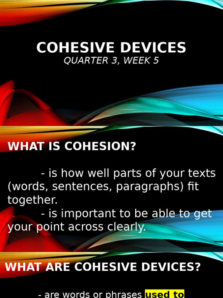 Cohesive Devices | PDF | Pronoun | Word
