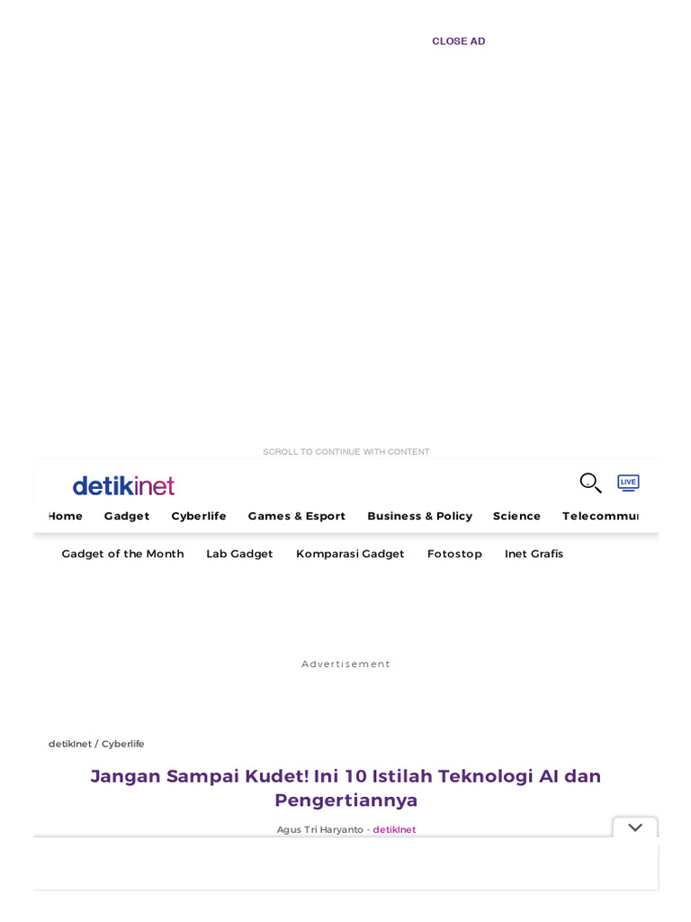 Jangan Sampai Kudet! Ini 10 Istilah Teknologi AI Dan Pengertiannya | PDF