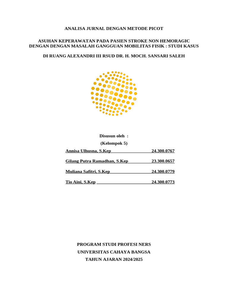 ANALISA JURNAL DENGAN METODE PICOT KELOMPOK 5 | PDF