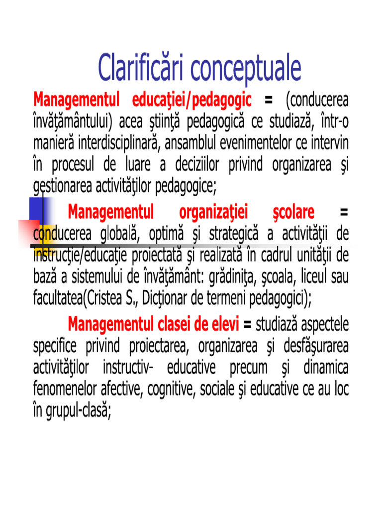 Managementul Clasei | PDF