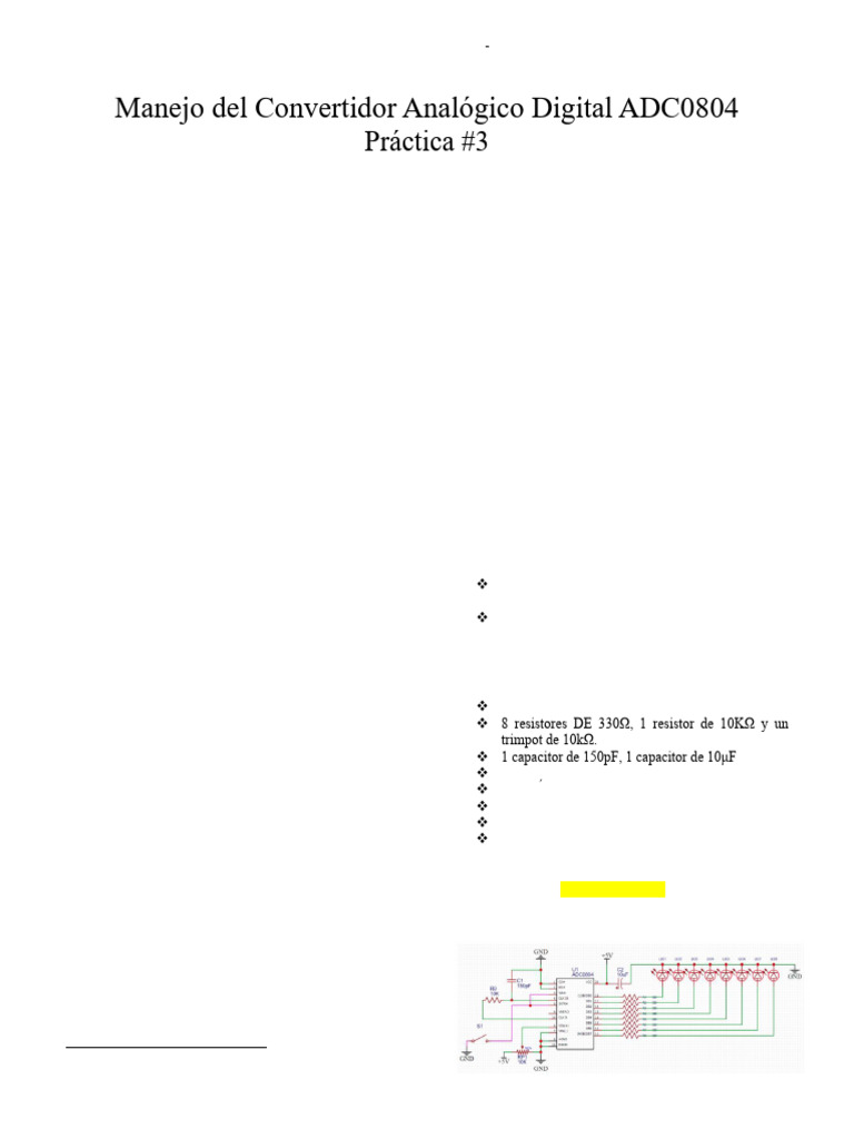 Reporte Practica 3 - CODI | PDF | Conversor analógico a digital | Electrónica