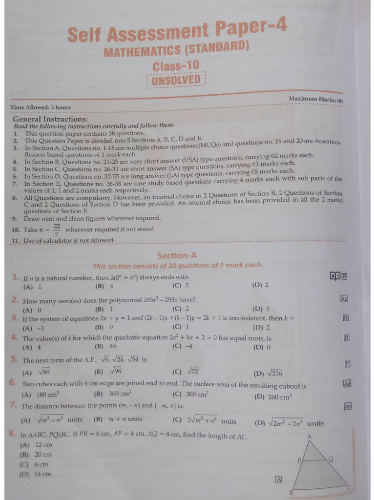 Math Assesment 4 | PDF