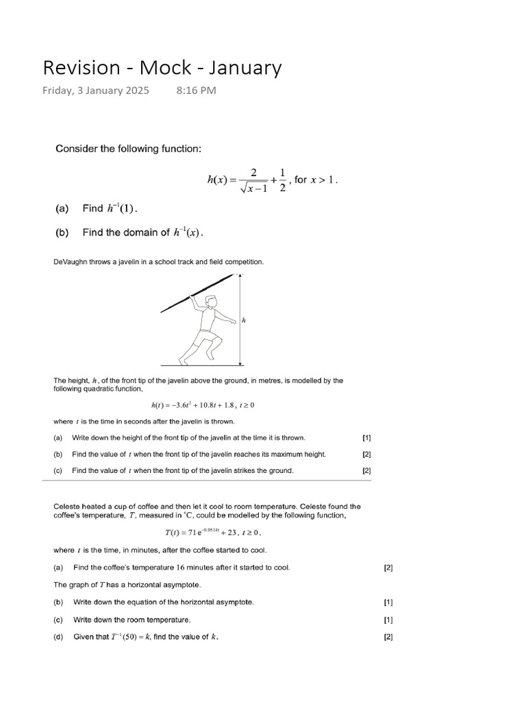 Revision - Mock - January | PDF