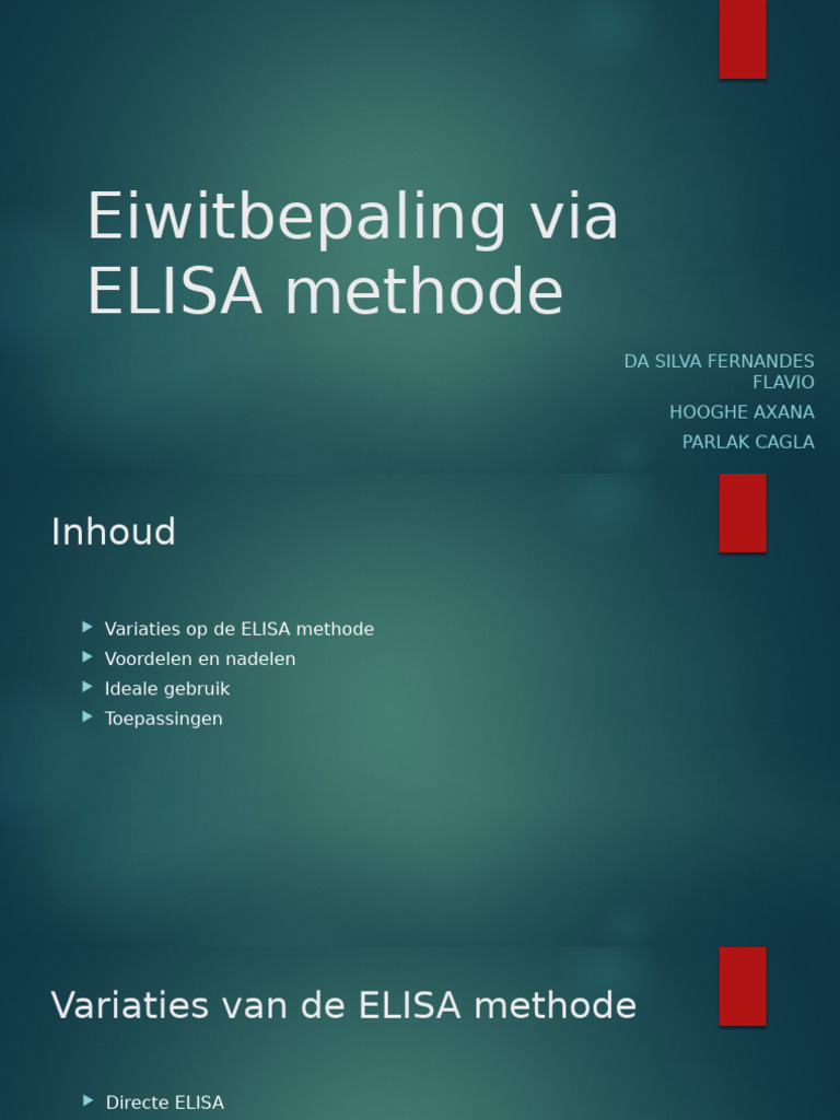 Eiwitbepaling Via ELISA Methode | PDF