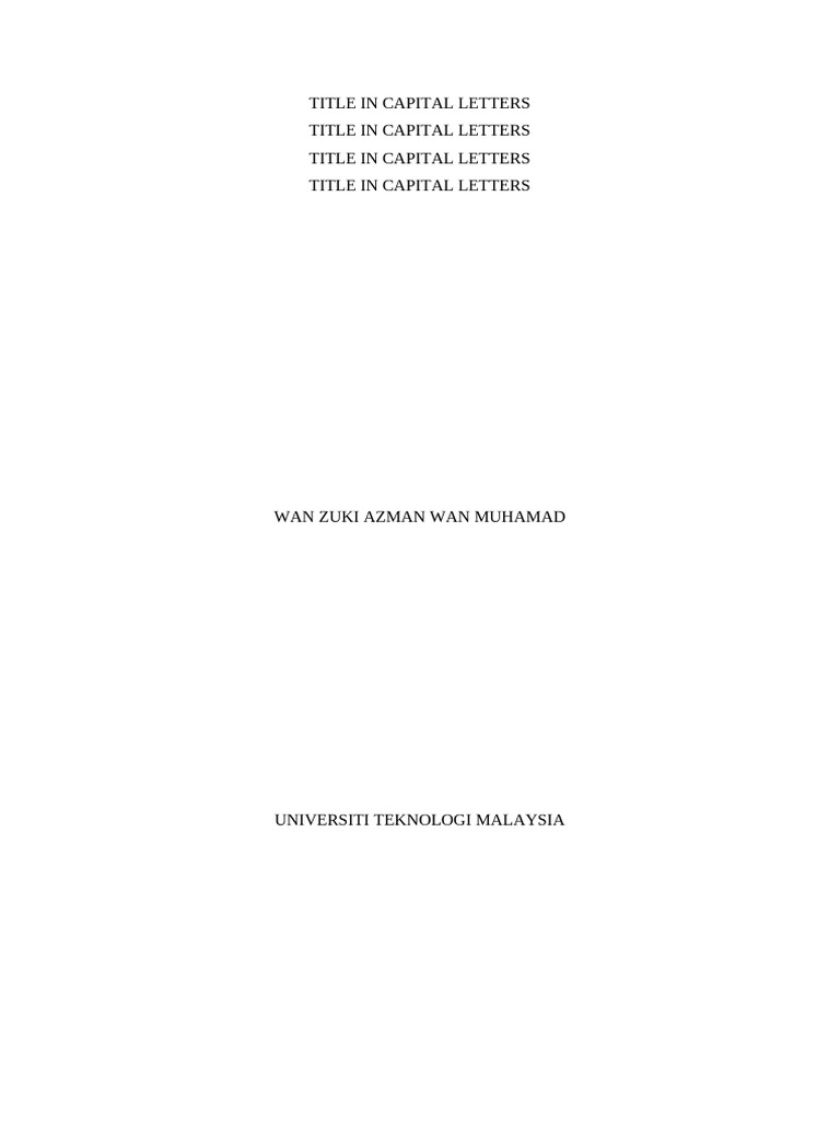Template Tesis UTM V5 | PDF | Page Layout | Thesis