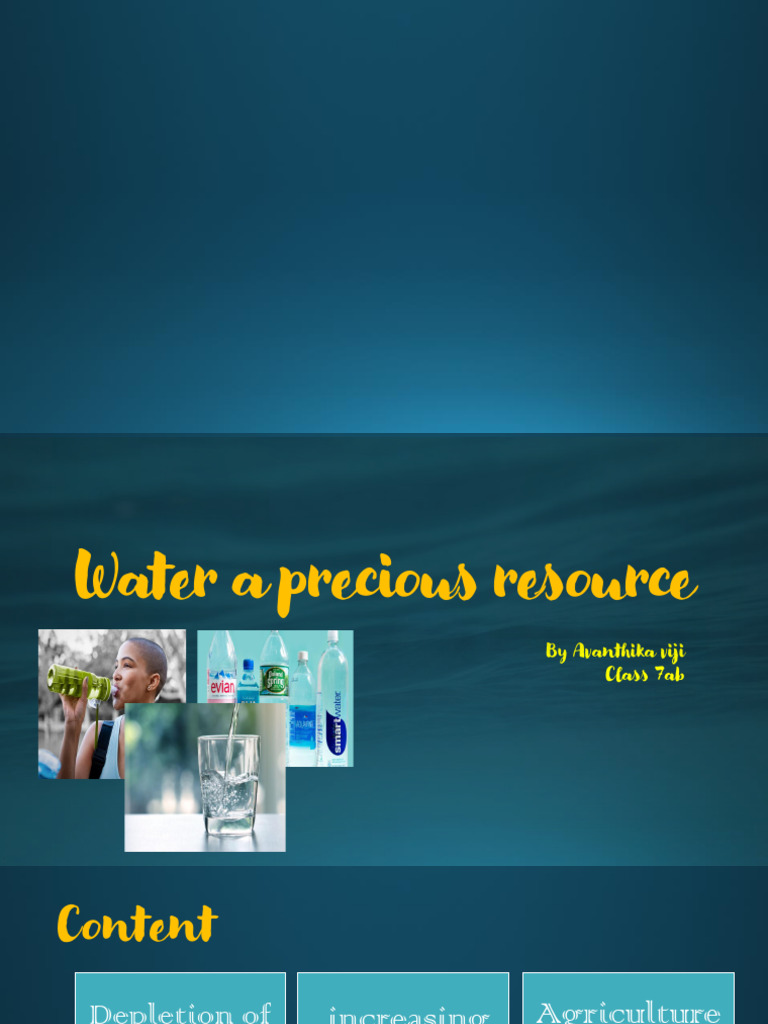 Presentation Chemistery Water A Precious Resource | PDF