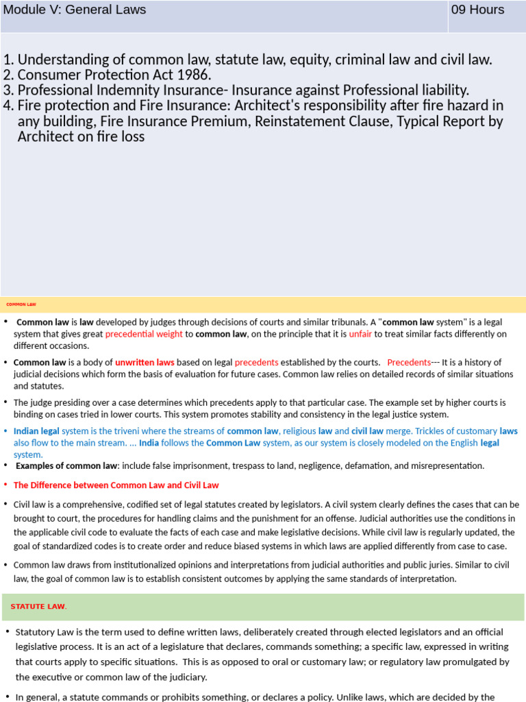 PP -II MODULE-V - | PDF | Common Law | Legal Liability