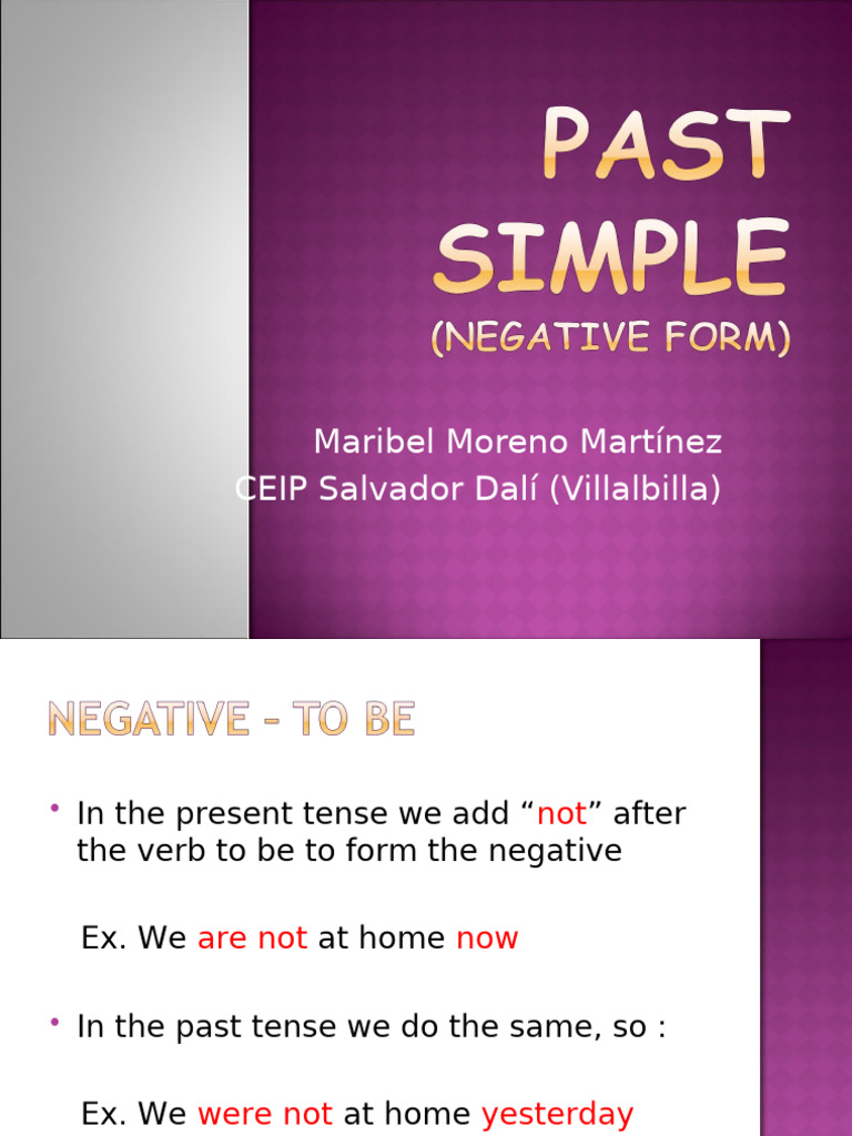 Past Simple Negative Fun Activities Games - 37043 | PDF | Linguistics ...