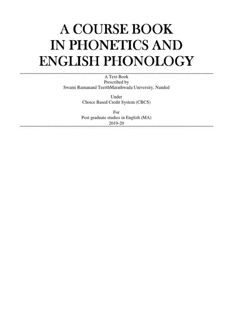 A Course Book in Phonetics... - COPIES 25 | PDF | English Language ...