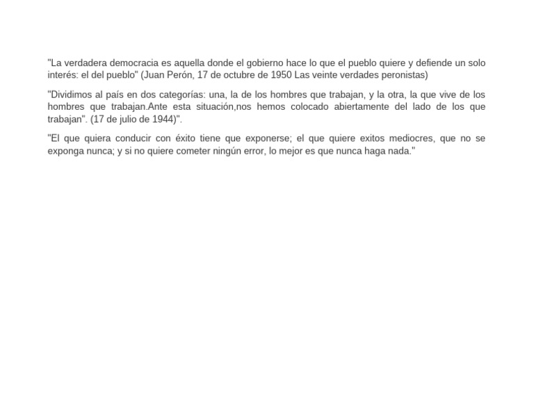 Frases Peron | PDF