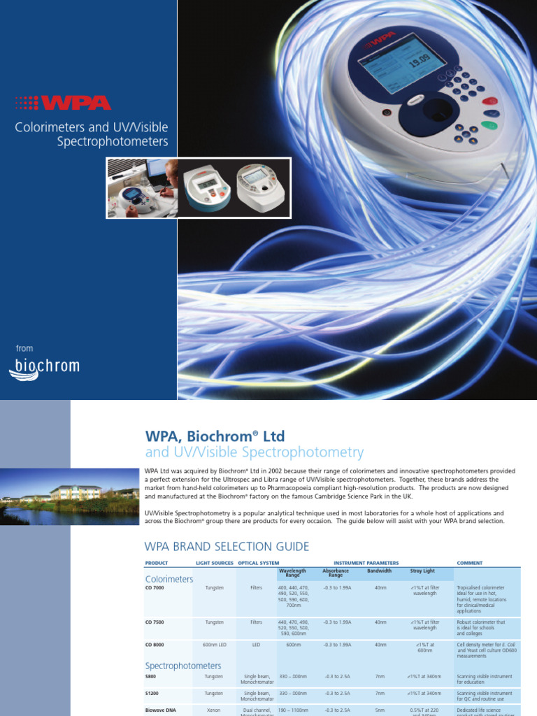 Colorimeters and Uv-Visible Spectrophotometers | PDF ...