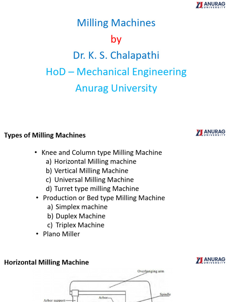 Overview of Milling Machine Types | PDF | Machines | Mechanical Engineering