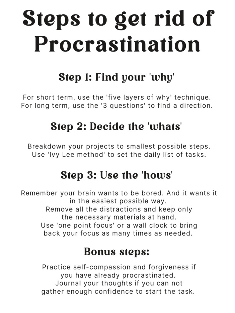 Procrastination | PDF