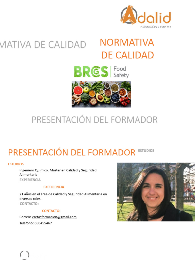 Tema 1. Introducción A La Norma BRC | PDF | Seguridad alimenticia | Al ...