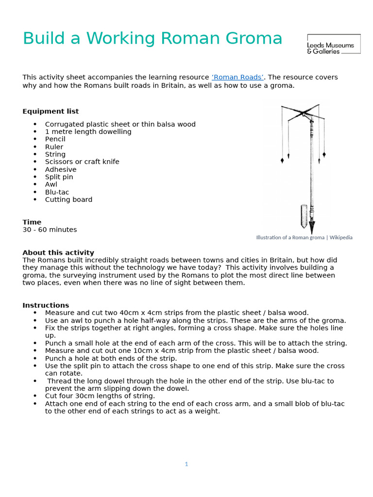 Build a Working Roman Groma | PDF | Tools