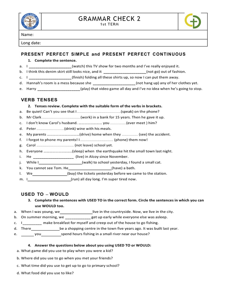 English Grammar Exercises | PDF | Linguistics