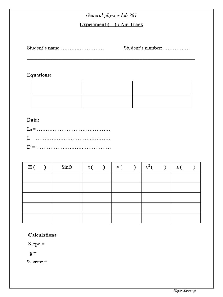 Air+Track Sheet | PDF