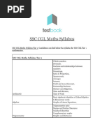 SSC CGL 2025 Maths Syllabus | PDF