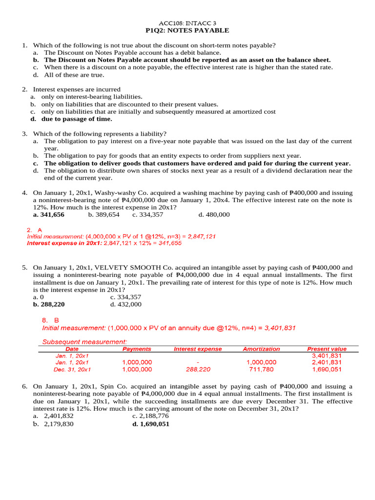 ACC | PDF | Interest | Present Value