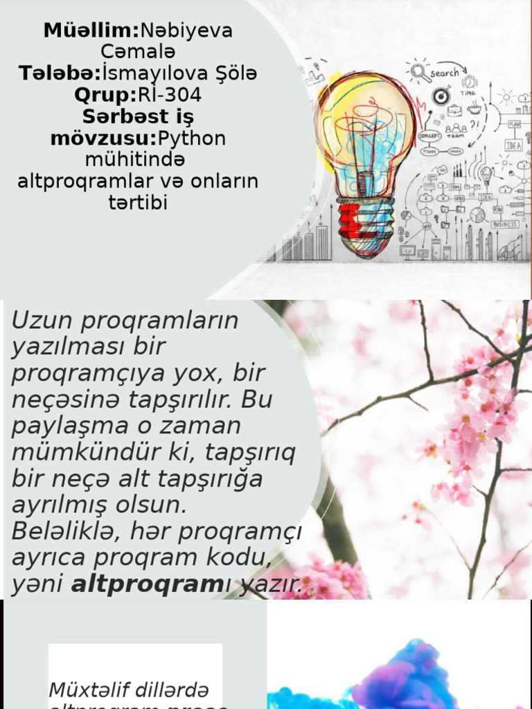 Proramlaşdırma Slayd | PDF