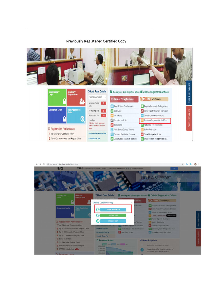 Odisha Certified Copy Application Guide | PDF