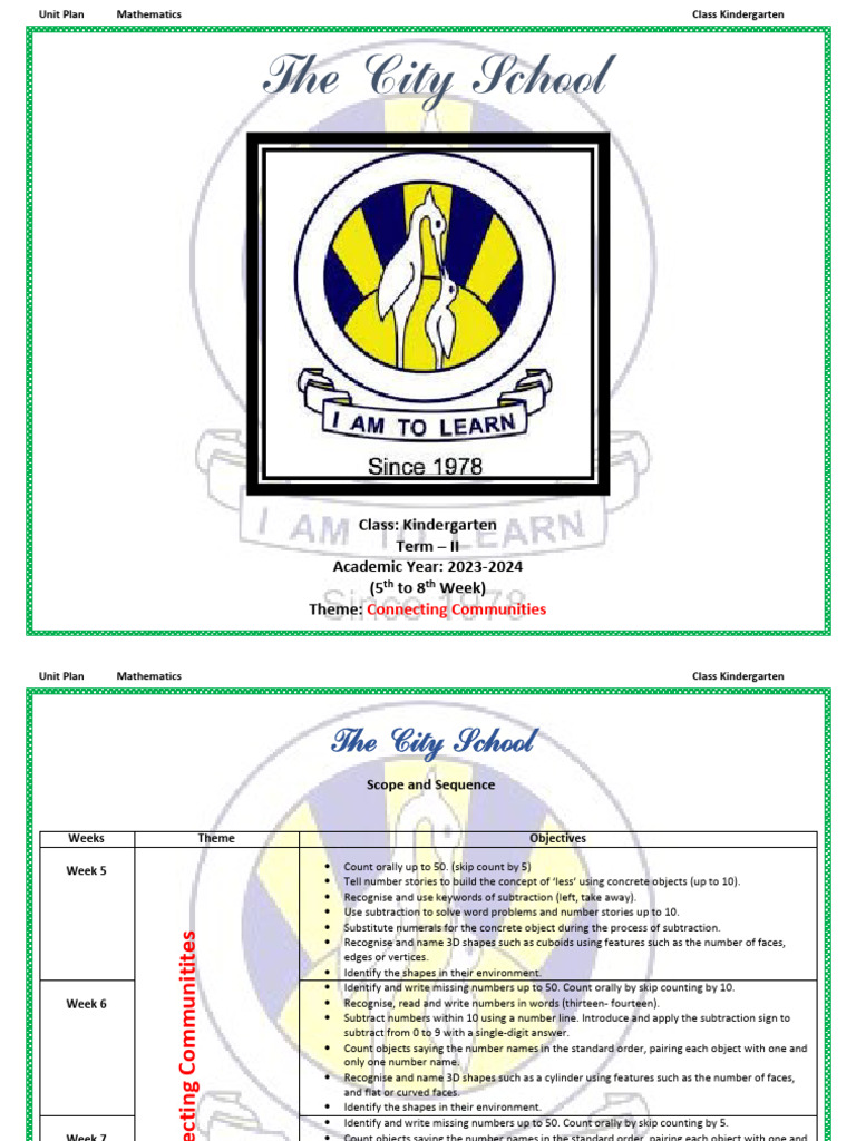 KG Term 2 Theme 2 | PDF | Shape | Numbers
