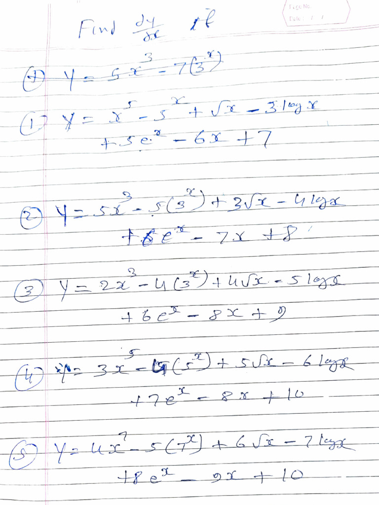Differentiation Questions | PDF