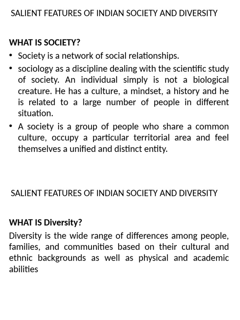 Indian Society and Diversity | PDF | Languages Of India | Caste