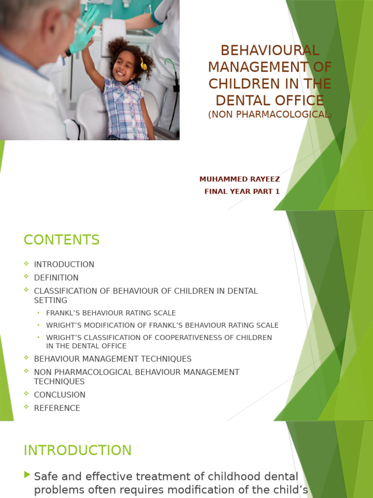 Child Behavior Management in Dentistry | PDF | Reinforcement ...
