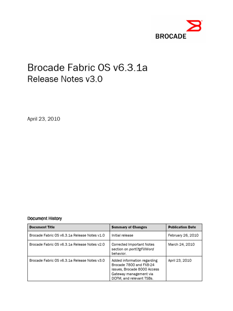v6.3.1a_ReleaseNotes_v3.0 | PDF | Network Switch | Computer Architecture