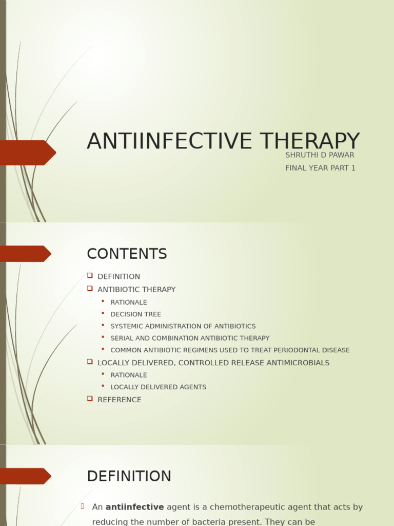 Antiinfective Therapy [Autosaved] | PDF | Penicillin | Beta Lactamase