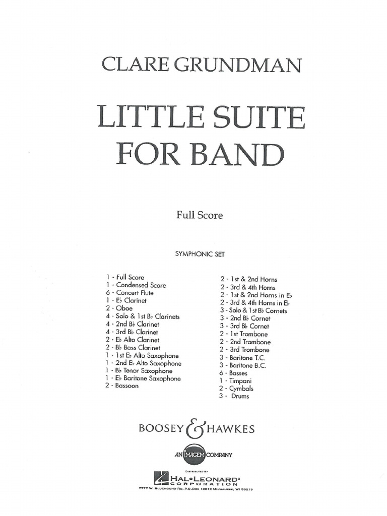 Grundman, Clare - Little Suite For Band | PDF