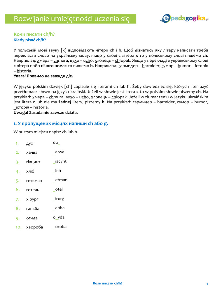 CHH Kiedy Pisac CHH | PDF