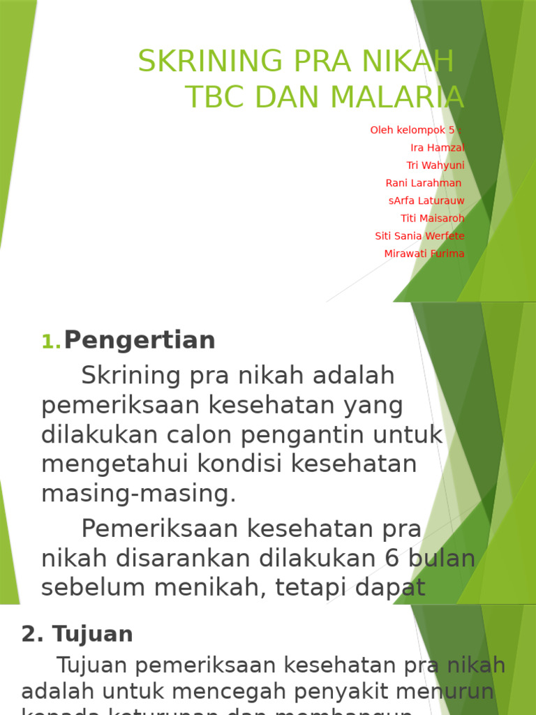 Skrining Tbc Dan Malaria | PDF