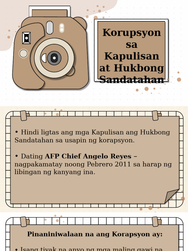 Korupsyon Sa Kapulisan at Hukbong Sandatahan GROUP 6 | PDF