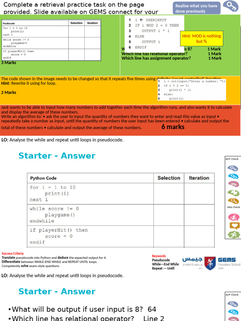 Iteration - While and Psudocode (1) | PDF | Control Flow | Abstraction (Computer Science)