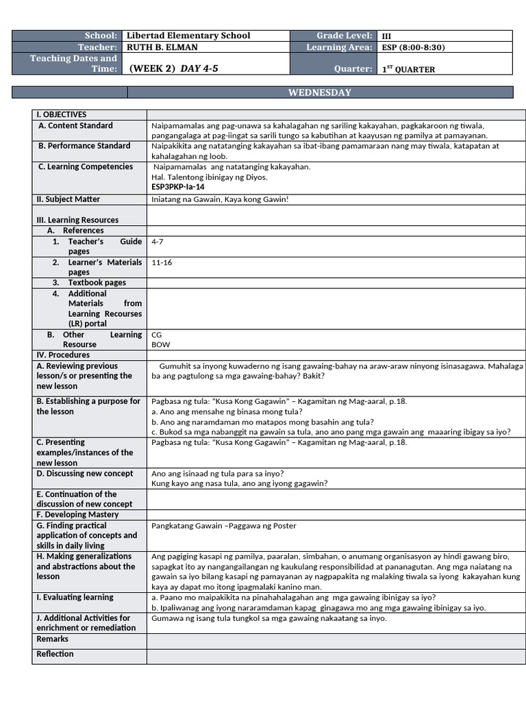 Q1 W2 Day 4-5 BOW | PDF