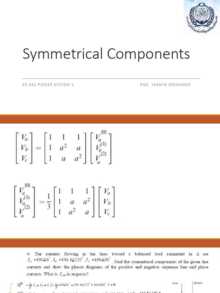 6) Symmetrical Components 2 | PDF