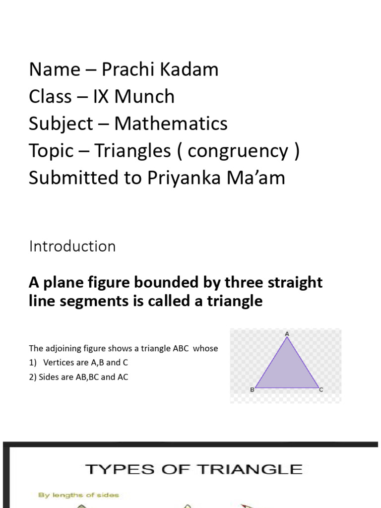 Congruency of Triangles Explained | PDF