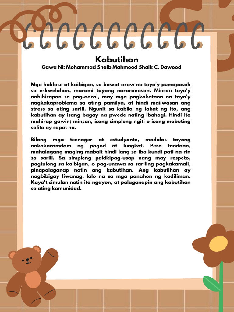 G12 - NZ - Dawood Mohammad Shaib Mahmood Shaik C. - Talumpati | PDF