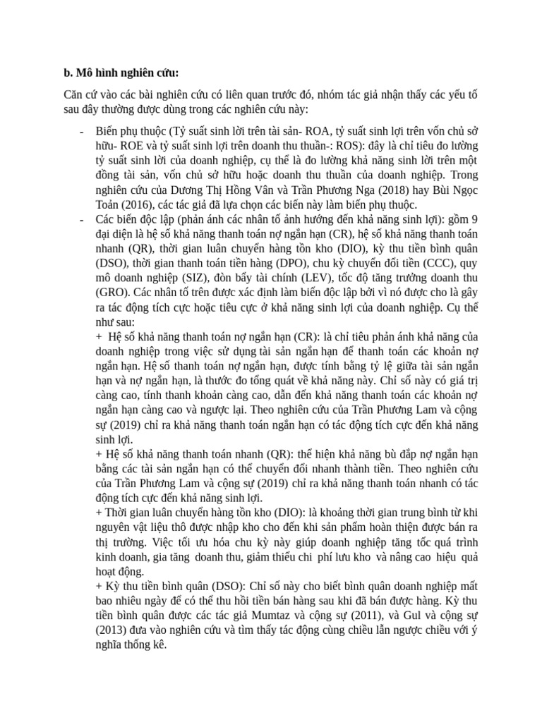 Mô Hình Nghiên C U | PDF