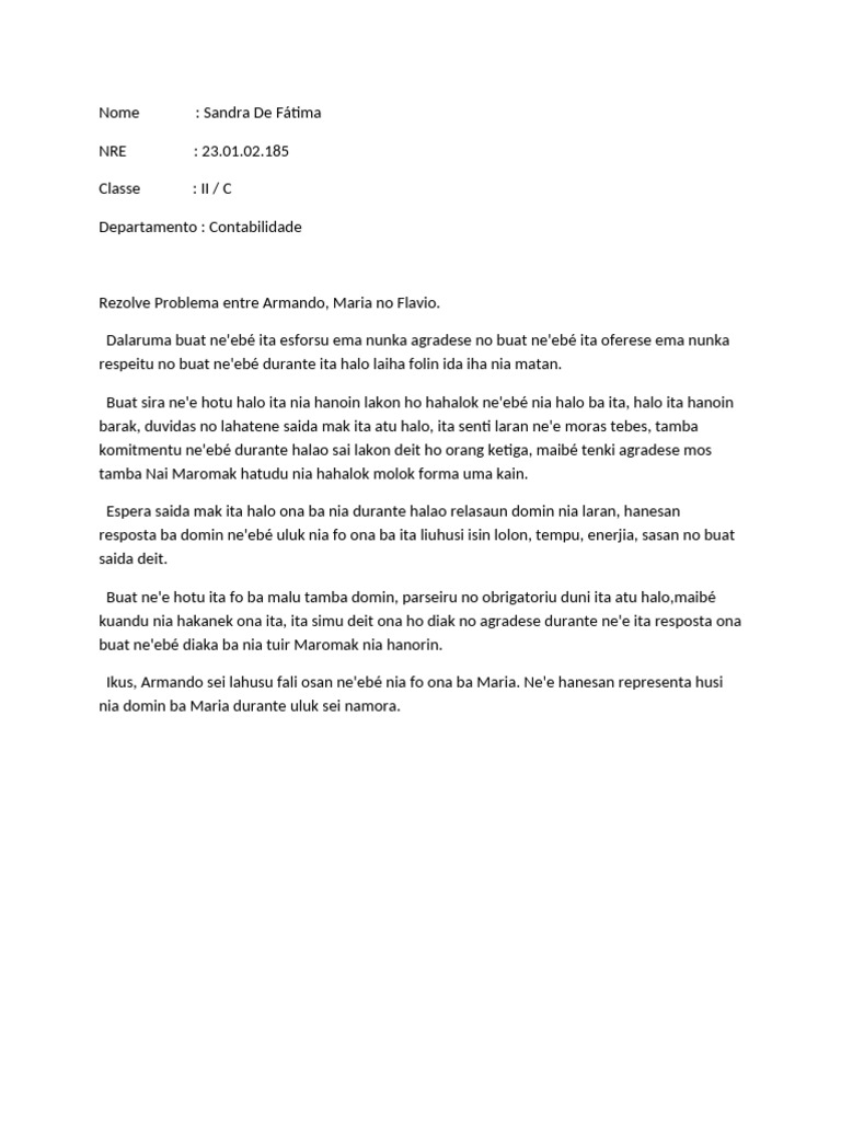 Sandra de Fatima - C | PDF