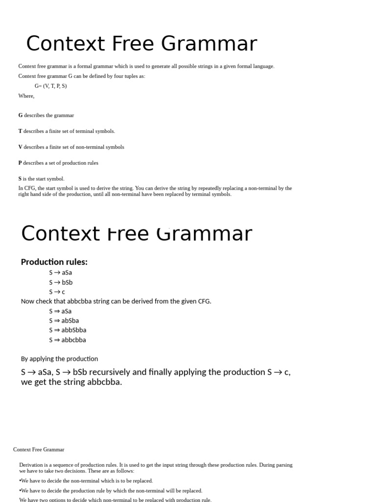 Grammars Pdf Parsing Theoretical Computer Science